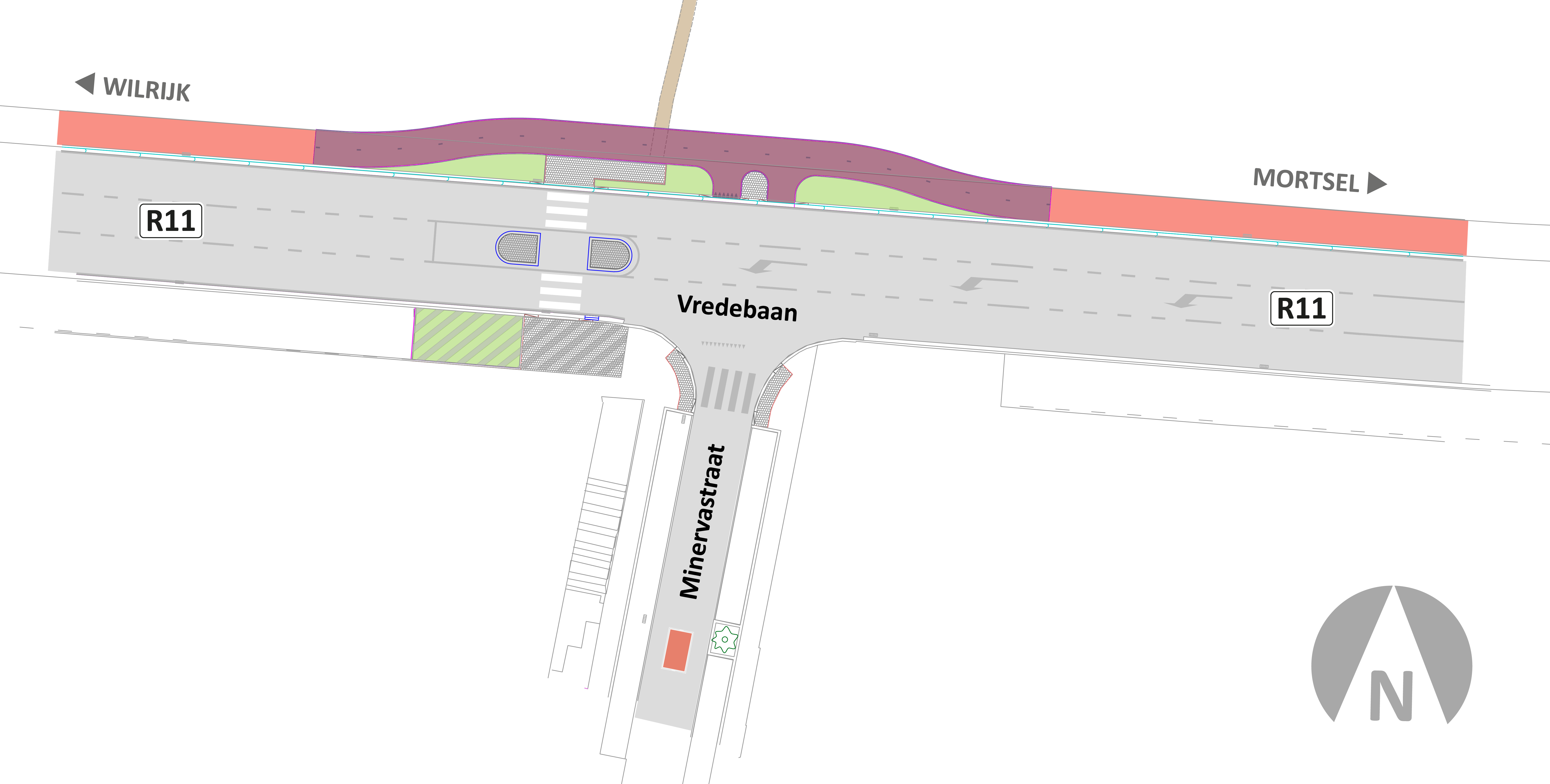 Kruispunt Vredebaan, Krijgsbaan met Antwerpsestraat in Mortsel wordt maximaal conflictvrij ...